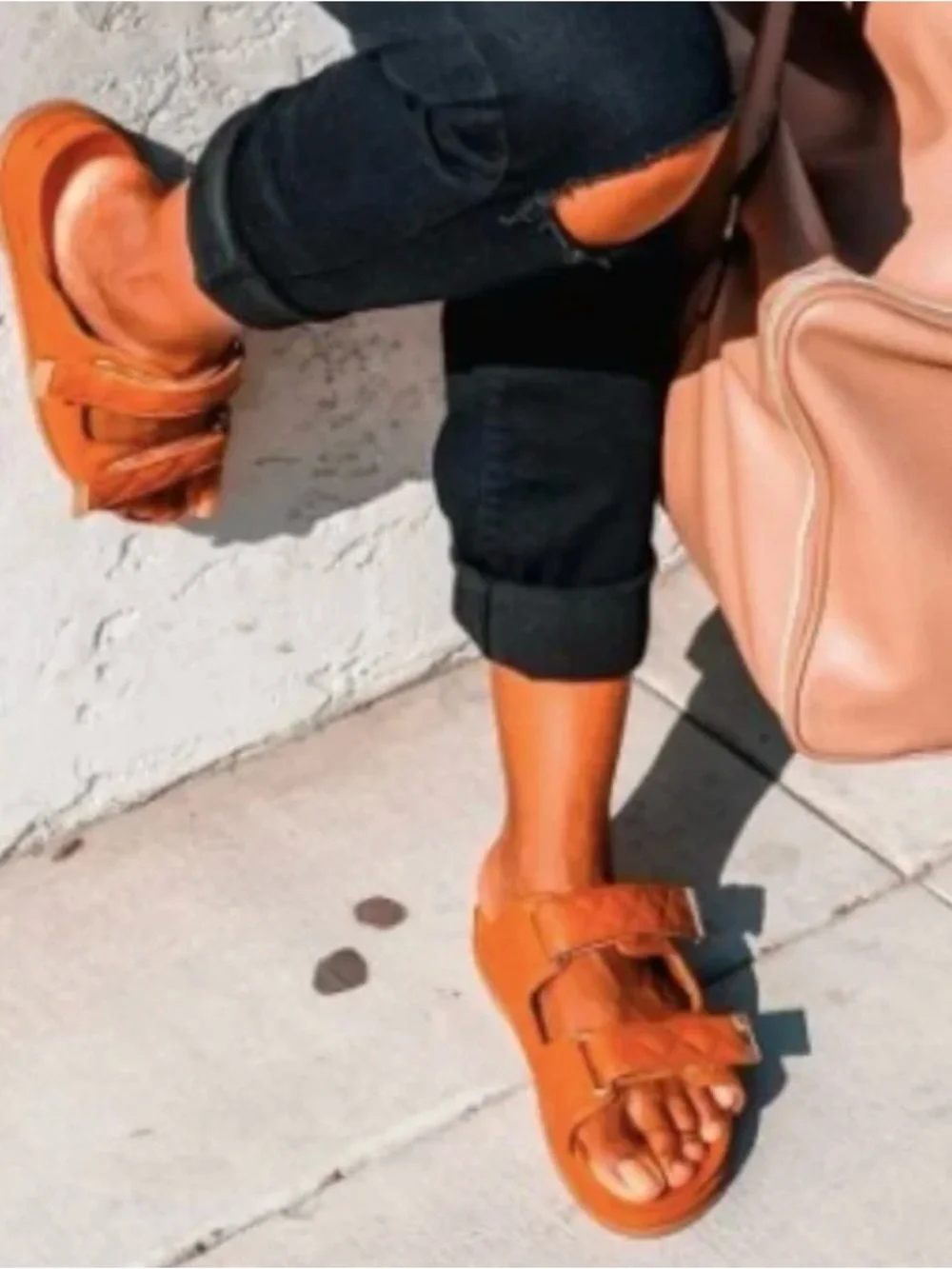 Kelly Rowland for JustFab | Shoes | Quilted Doublestrap Slide Flat ...